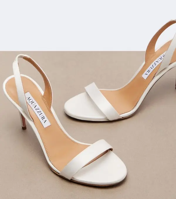 AQUAZZURA So Nude 85 Satin Sandals - White