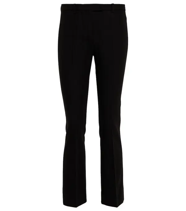 Max Mara Fatina Mid-rise Cropped Pants - Black