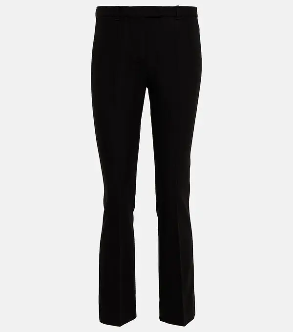 Max Mara Fatina Mid-rise Cropped Pants - Black