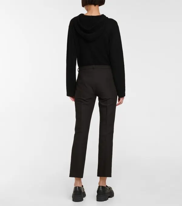 Max Mara Fatina Mid-rise Cropped Pants - Black