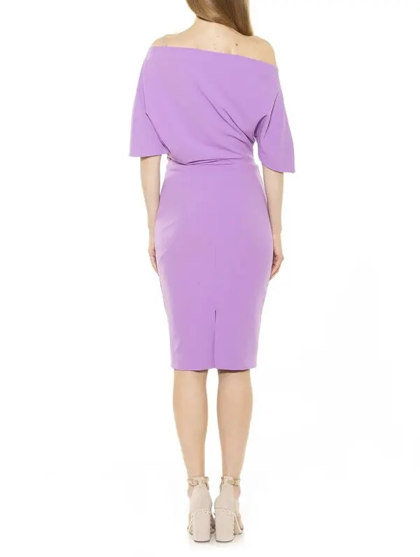 alexia admor olivia draped off-the-shoulder sheath dress Women's ALEXIA ADMOR Olivia Draped One-Shoulder Sheath Dress
