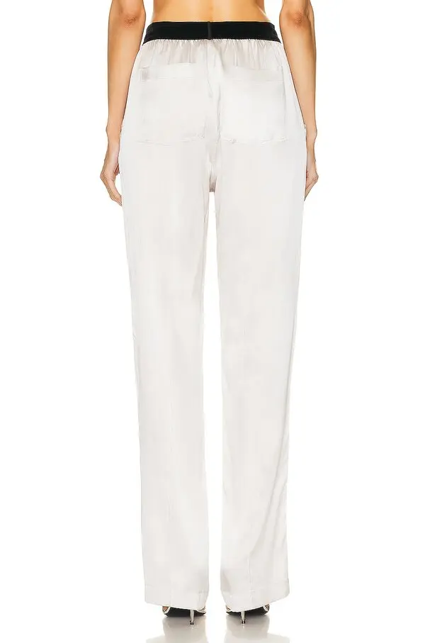 TOM FORD Metallic Silk Pajama Pant - Platinum