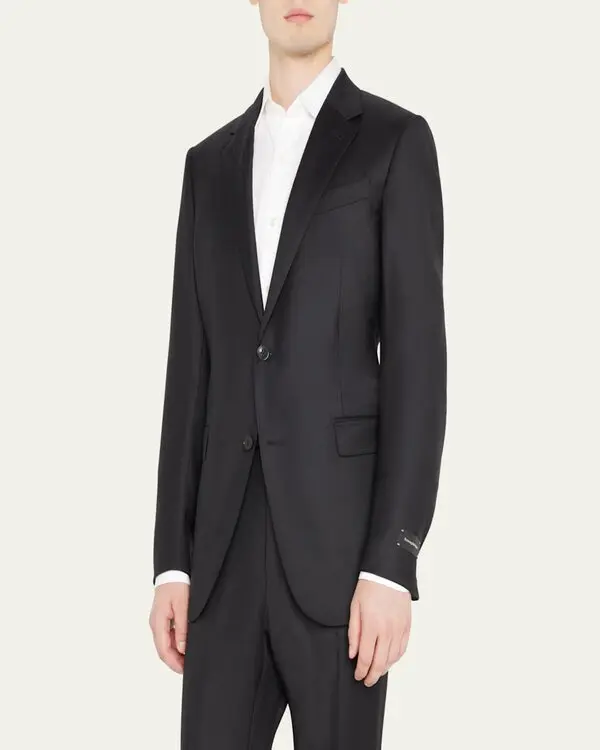 Zegna Trofeo Milano Two-piece Wool Regular-fit Suit - Black