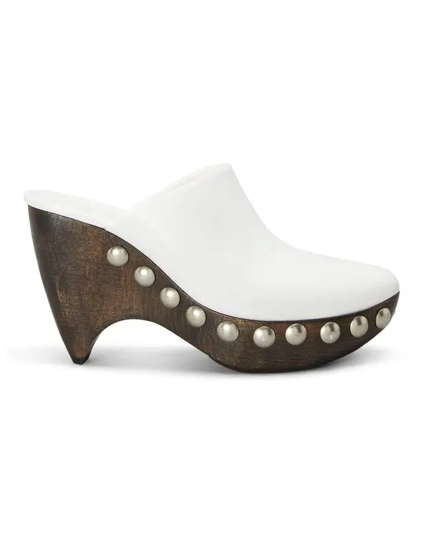 Alaïa Le Sabot Wooden-heel Leather Wedge Clogs