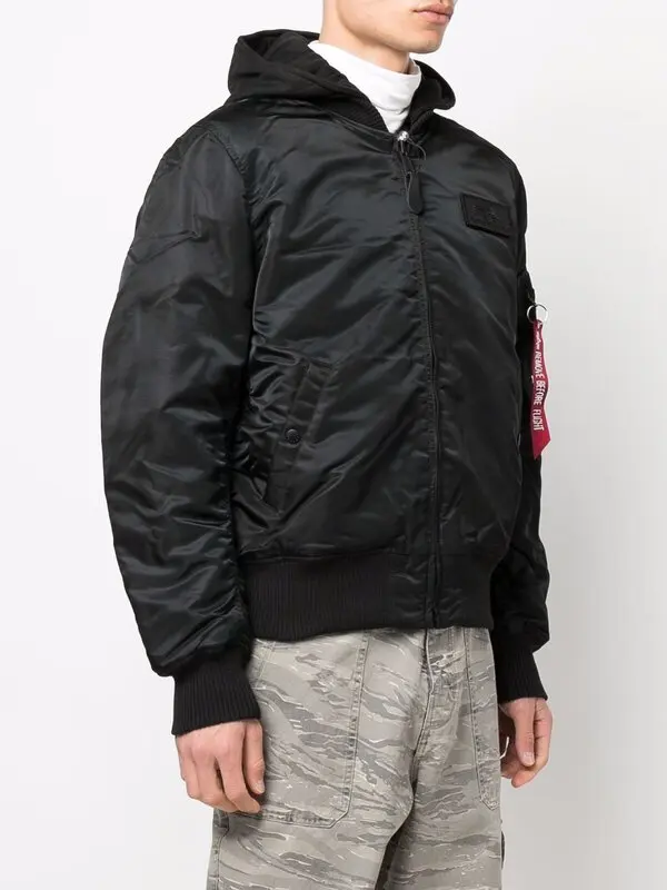 Alpha Industries Logo Zipped Bomber Jacket
