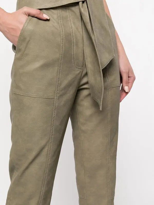 Simkhai Tie-waist Slim Straight Trousers