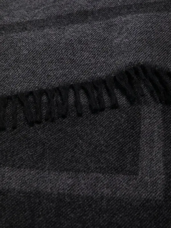TOTEME Large Monogram Scarf - Grey