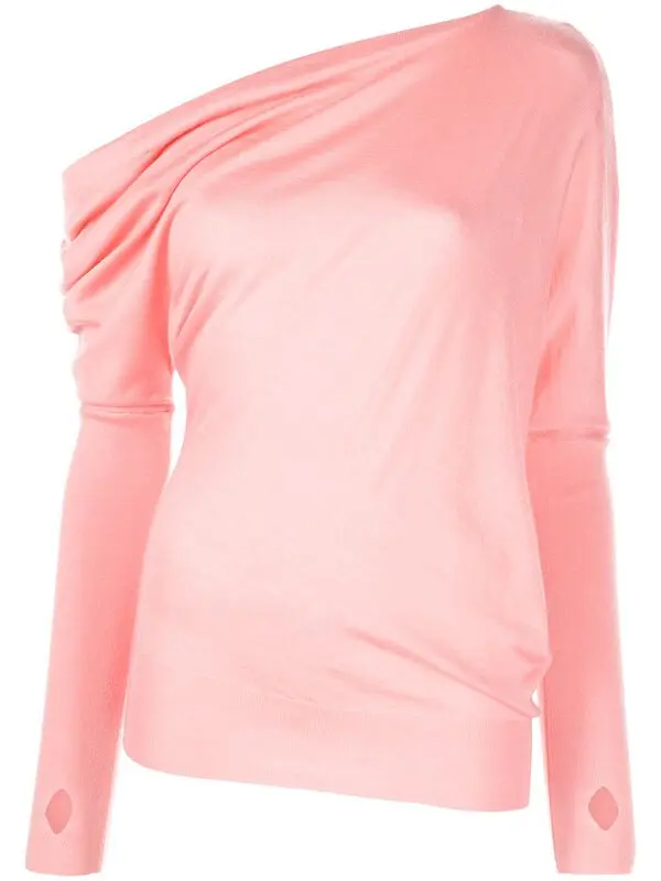 TOM FORD One-shoulder Cashmere-blend Jumper - Pink