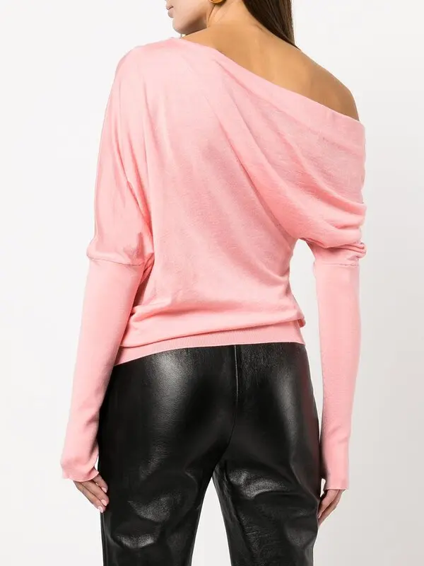 TOM FORD One-shoulder Cashmere-blend Jumper - Pink
