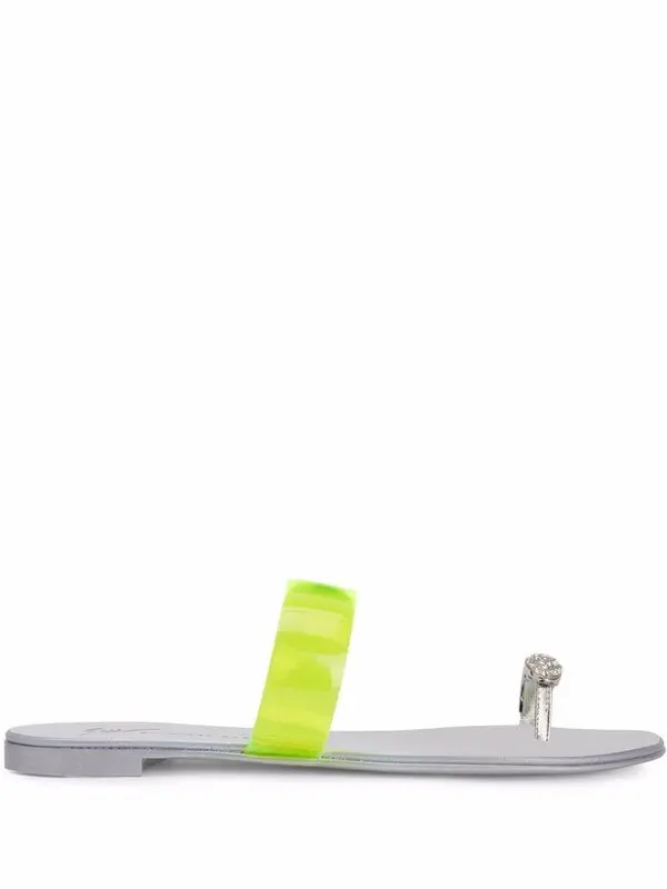 GIUSEPPE ZANOTTI Ring Plexi Sandals - Yellow