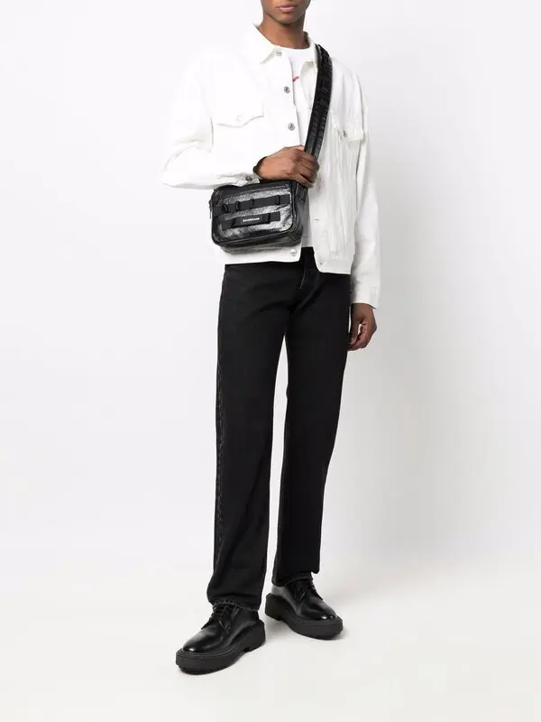 Balenciaga Army Pouch Shoulder Bag - Black | Editorialist