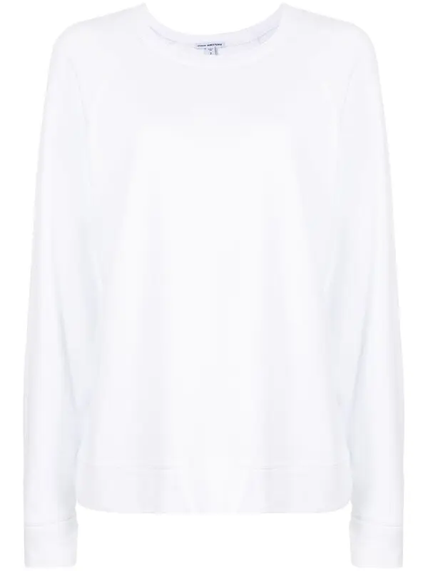 JAMES PERSE French-terry Crewneck Sweatshirt - White
