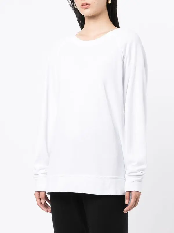 JAMES PERSE French-terry Crewneck Sweatshirt - White