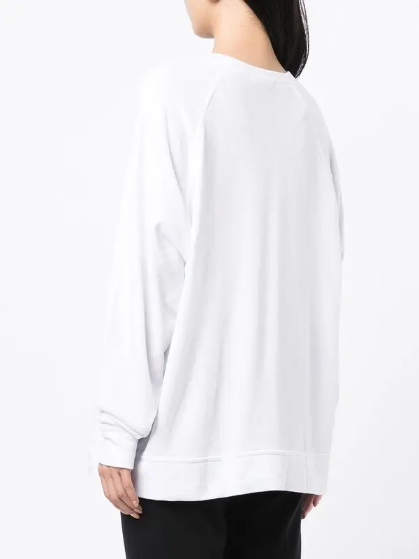 JAMES PERSE French-terry Crewneck Sweatshirt - White