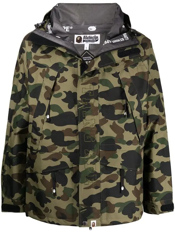 A BATHING APE Camouflage-print Zip-up Jacket