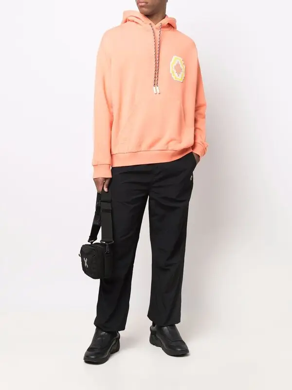 COUNTY OF MILAN Macramé Cross Logo Patch Hoodie