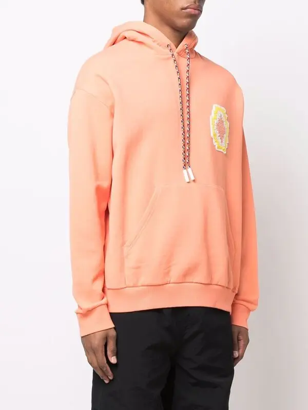COUNTY OF MILAN Macramé Cross Logo Patch Hoodie