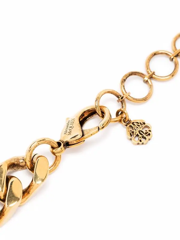 Alexander McQueen Logo-charm Chain Necklace