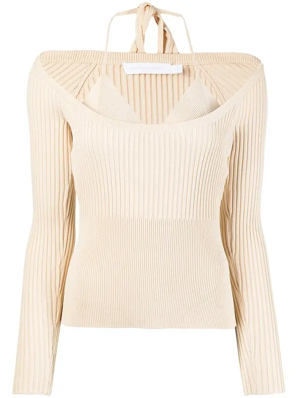 Simkhai Jayline Scoop-neck Jumper - Neutrals