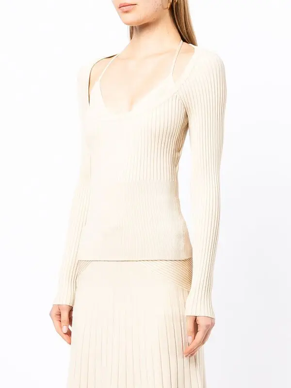 Simkhai Jayline Scoop-neck Jumper - Neutrals