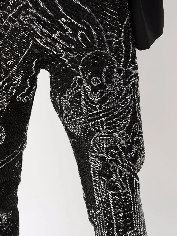 Philipp Plein Skeleton Tattoo Straight-leg Jeans
