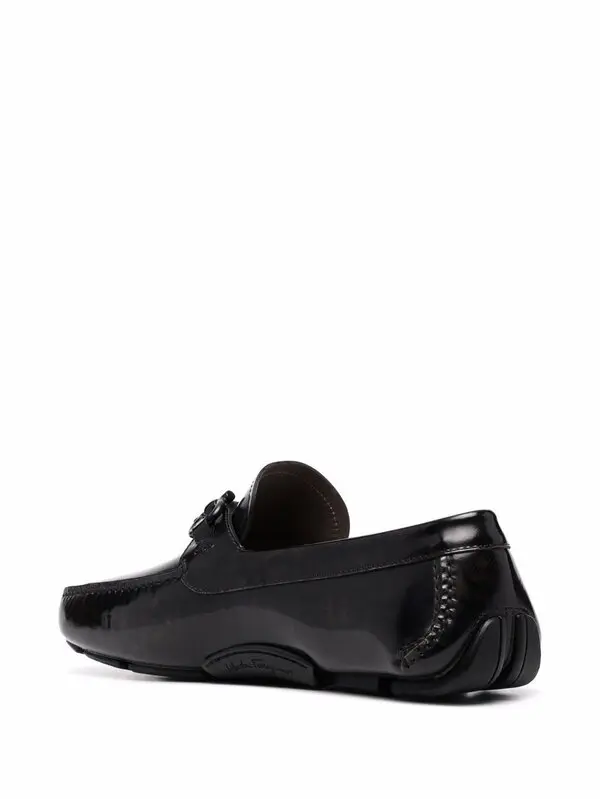 FERRAGAMO Paris Leather Loafers - Brown