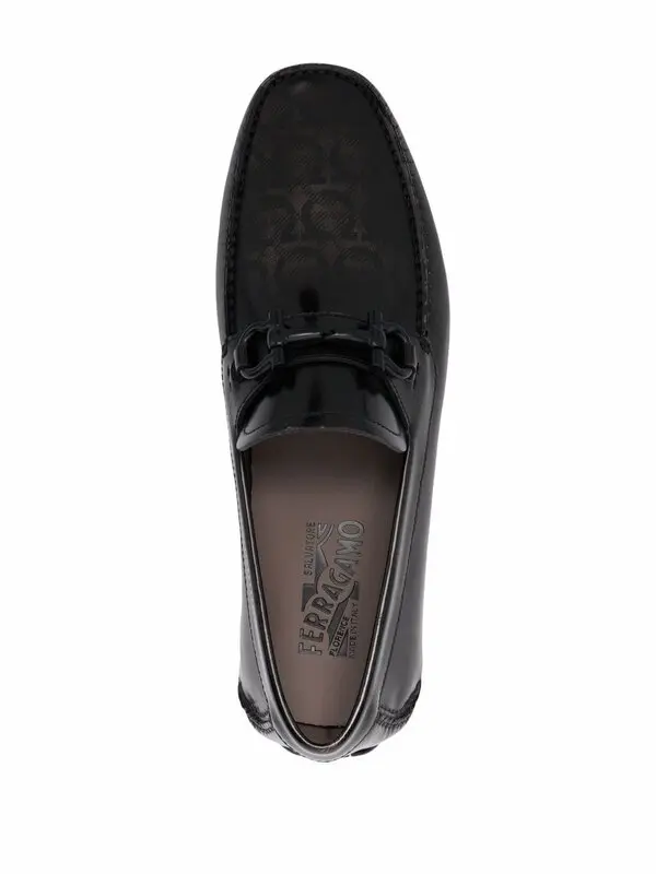 FERRAGAMO Paris Leather Loafers - Brown