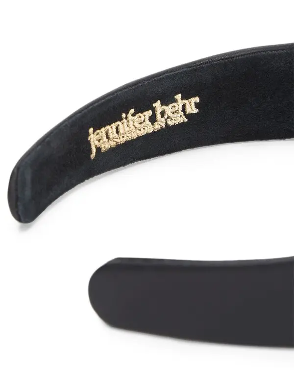 JENNIFER BEHR Cruz Leather Headband - Black