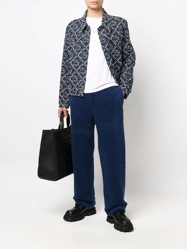 Fendi Fleece Straight-leg Track Pants
