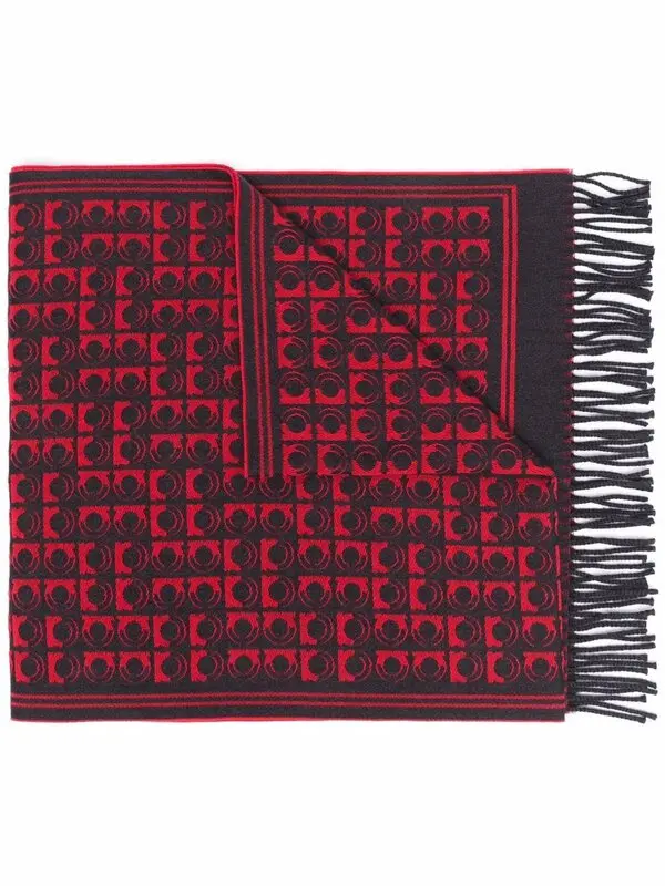 FERRAGAMO Gancini-pattern Scarf