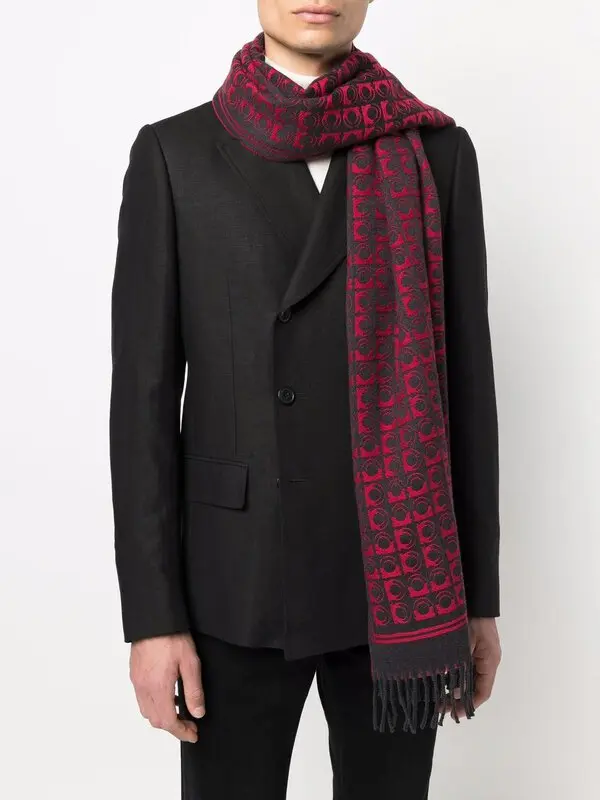 FERRAGAMO Gancini-pattern Scarf