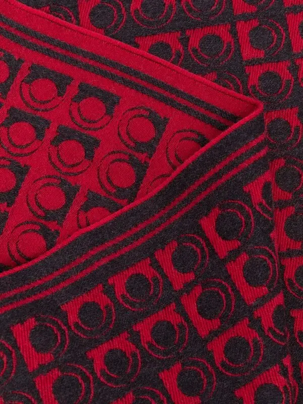 FERRAGAMO Gancini-pattern Scarf