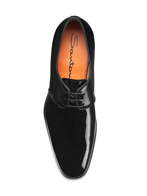 Santoni Patent Leather Dress Shoes - Black