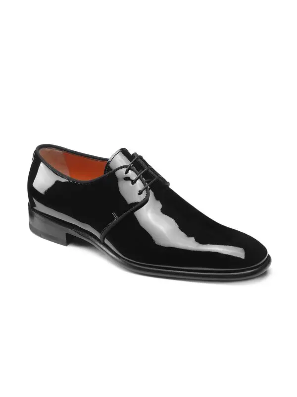 Santoni Patent Leather Dress Shoes - Black