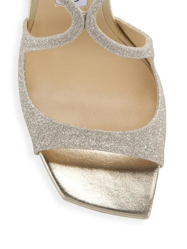 JIMMY CHOO Azia 95mm Glitter Sandals