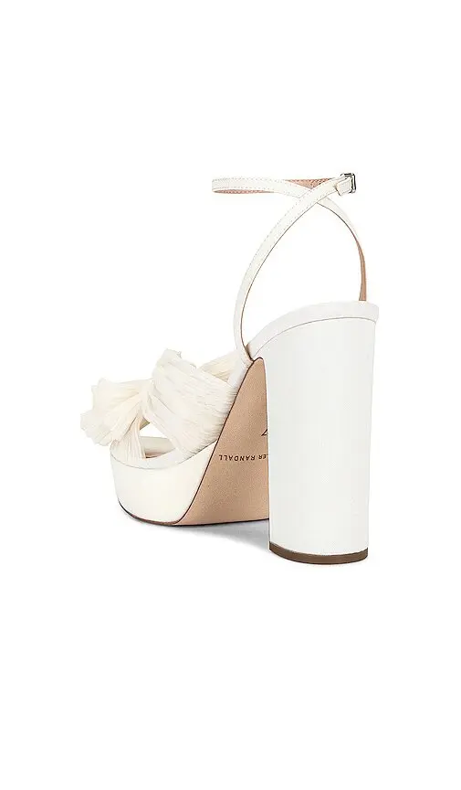 LOEFFLER RANDALL Natalia Pleated Knot Platform Sandals