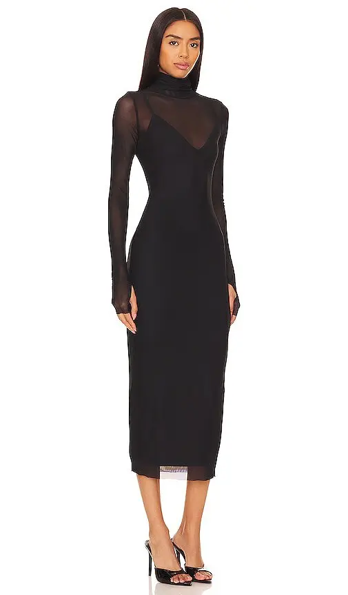 AFRM Shailene Floral Print Dress - Noir
