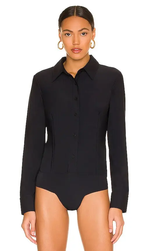 Commando Classic Button Down Bodysuit - Black