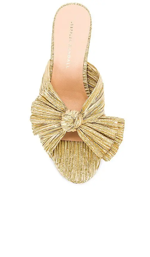 LOEFFLER RANDALL Emilia Pleated Knot Mule In Metallic