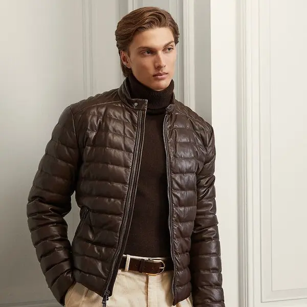 Ralph Lauren Varens Leather Down Jacket