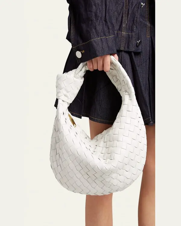 Bottega Veneta Teen Jodie Shoulder Bag - White