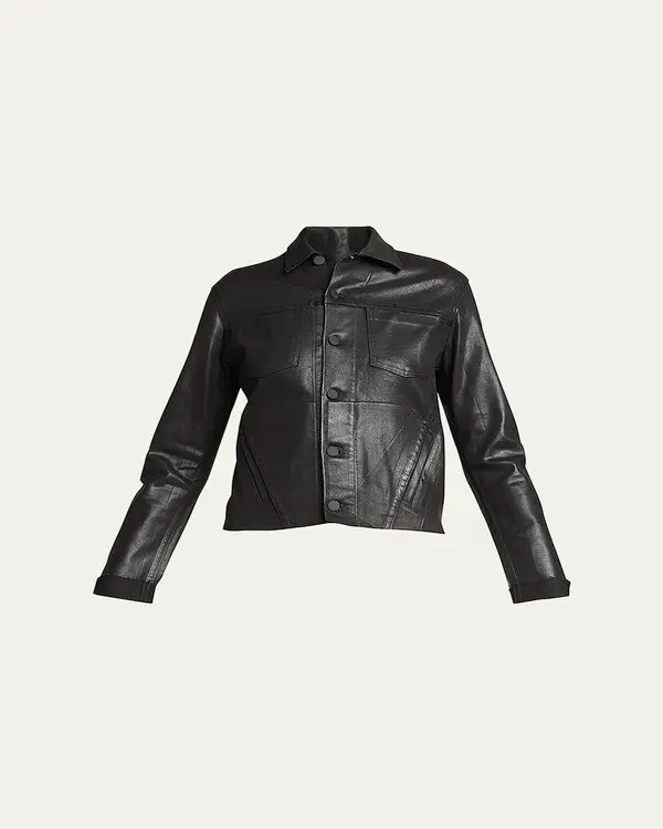 L'AGENCE Janelle Coated Denim Jacket