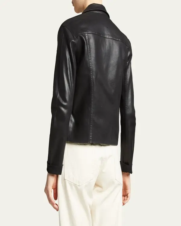 L'AGENCE Janelle Coated Denim Jacket