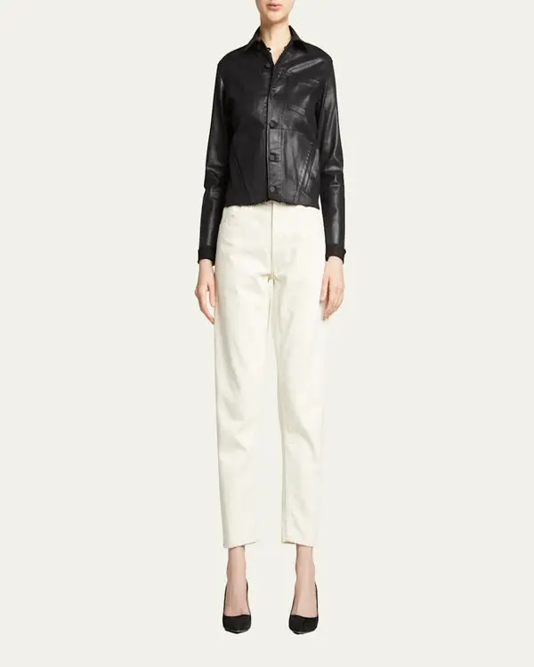 L'AGENCE Janelle Coated Denim Jacket
