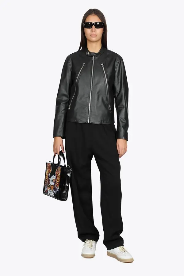 Maison Margiela Five Zip Leather Jacket Black Leather 5 Zip Biker
