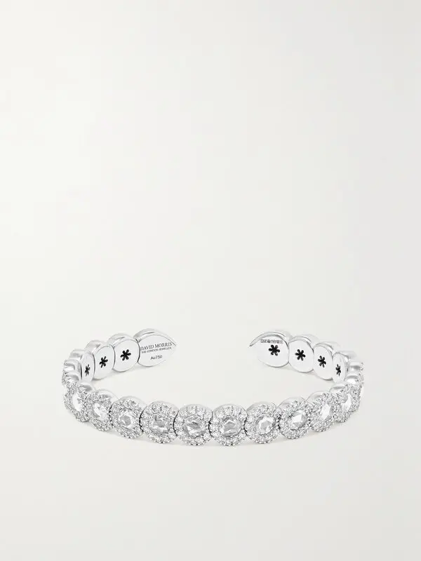 DAVID MORRIS 18-karat White Diamond Cuff - Gold