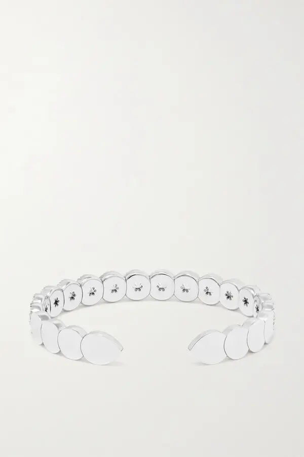 DAVID MORRIS 18-karat White Diamond Cuff