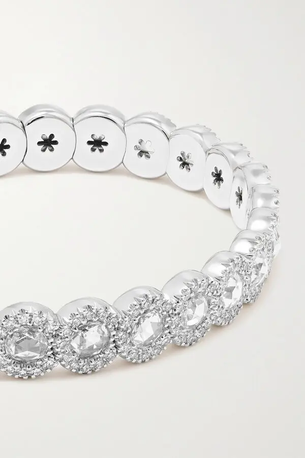 DAVID MORRIS 18-karat White Diamond Cuff