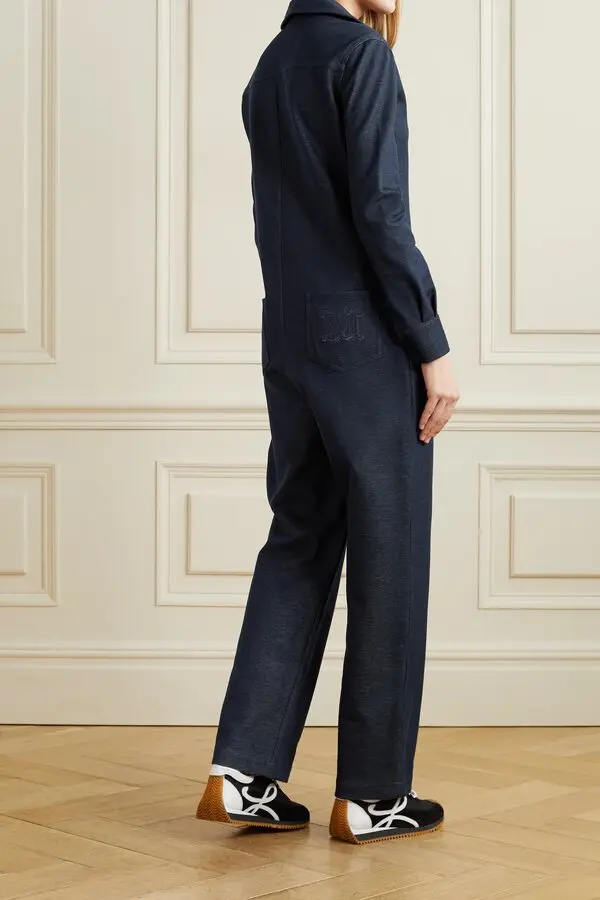 Max Mara Oggetti Cotton-blend Chambray Jumpsuit