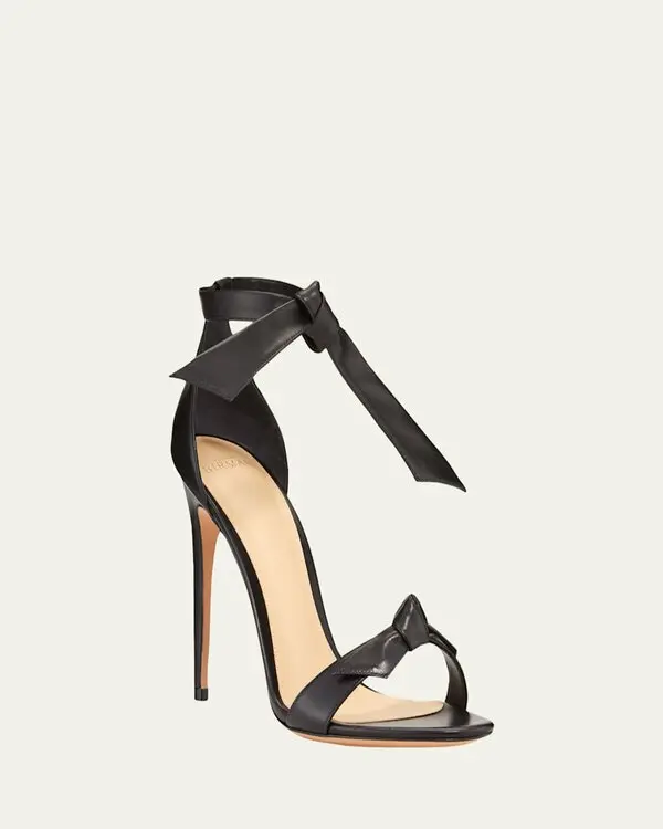 ALEXANDRE BIRMAN Clarita Leather Ankle-tie 100mm High-heel Sandals - Black